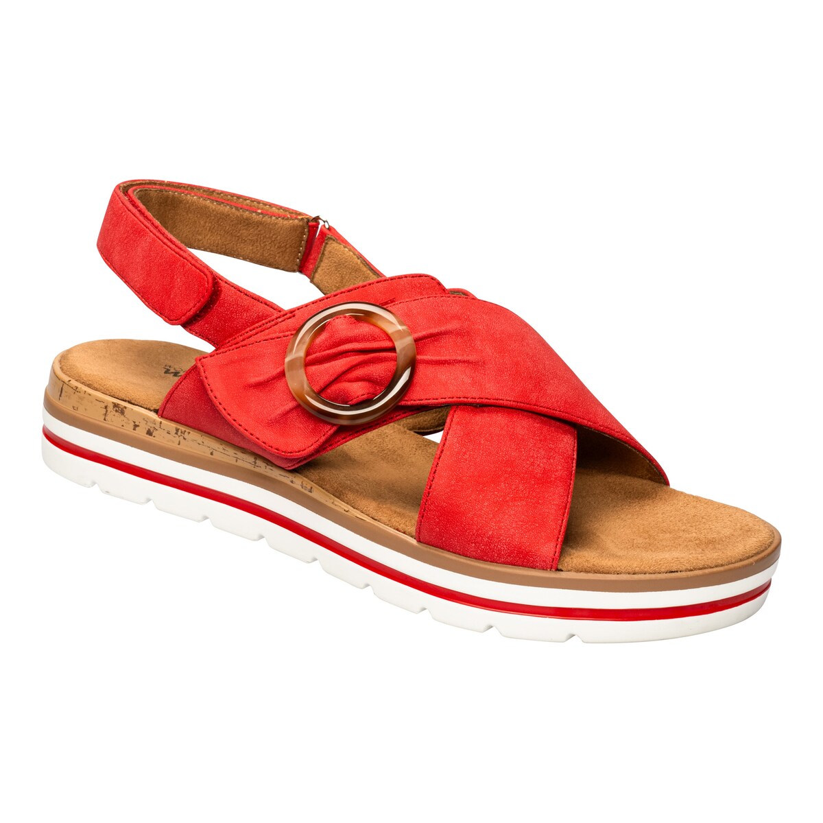 wonderwalk - Sandale mode confort «France» - rouge