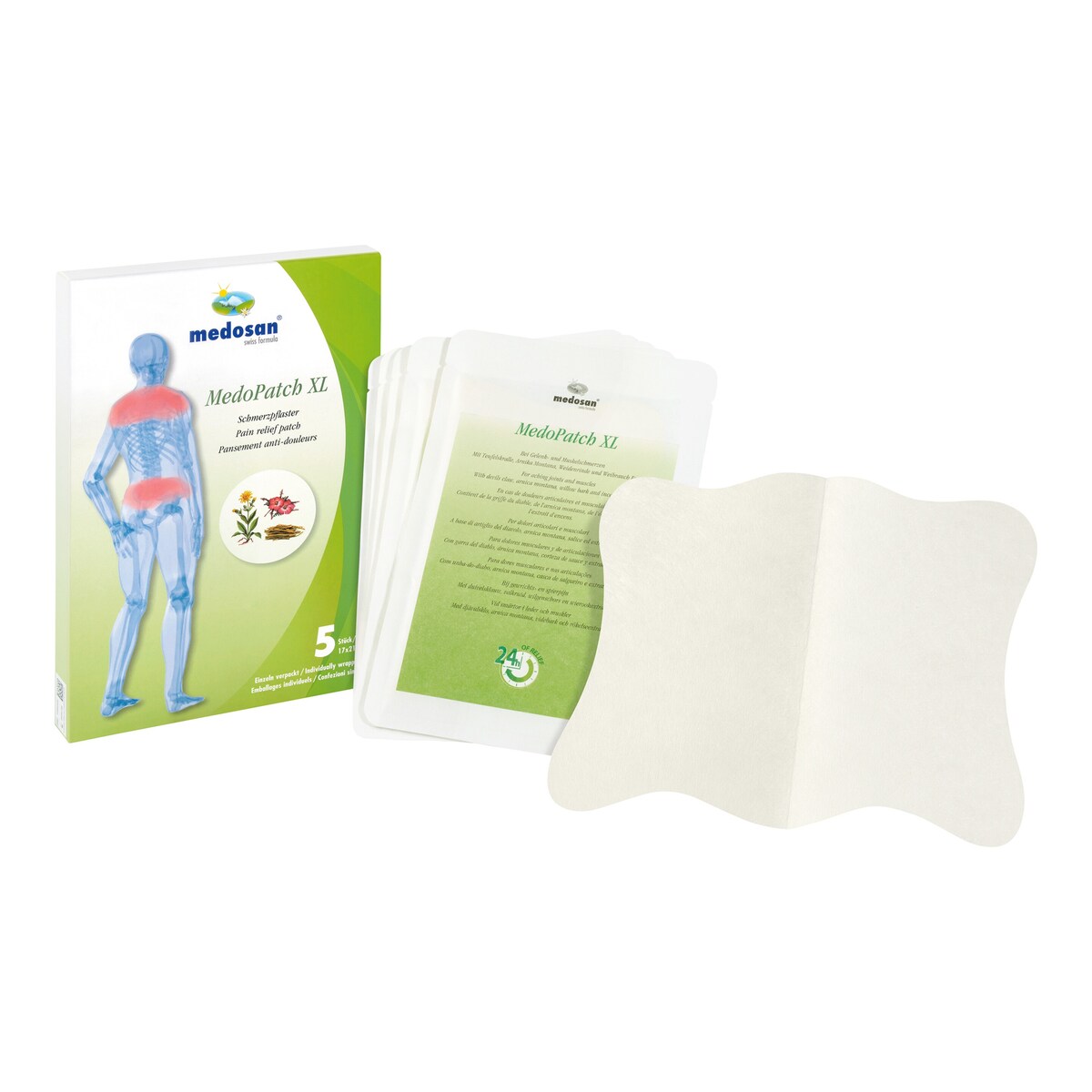MEDOSAN - Pijnstillende pleister 'XL', 5 stuks