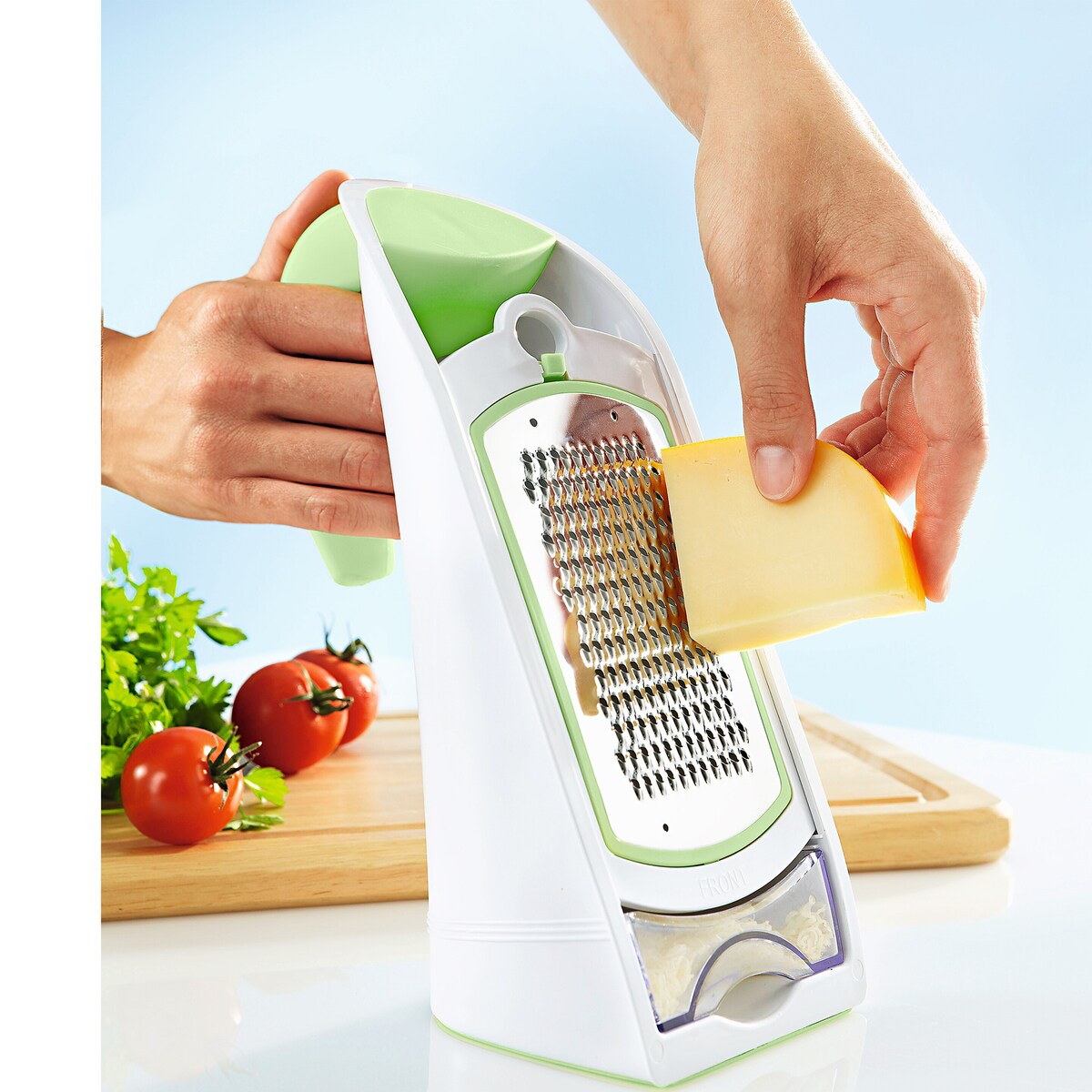 Profi-Reibe mit Auffangfach, 6-teilig