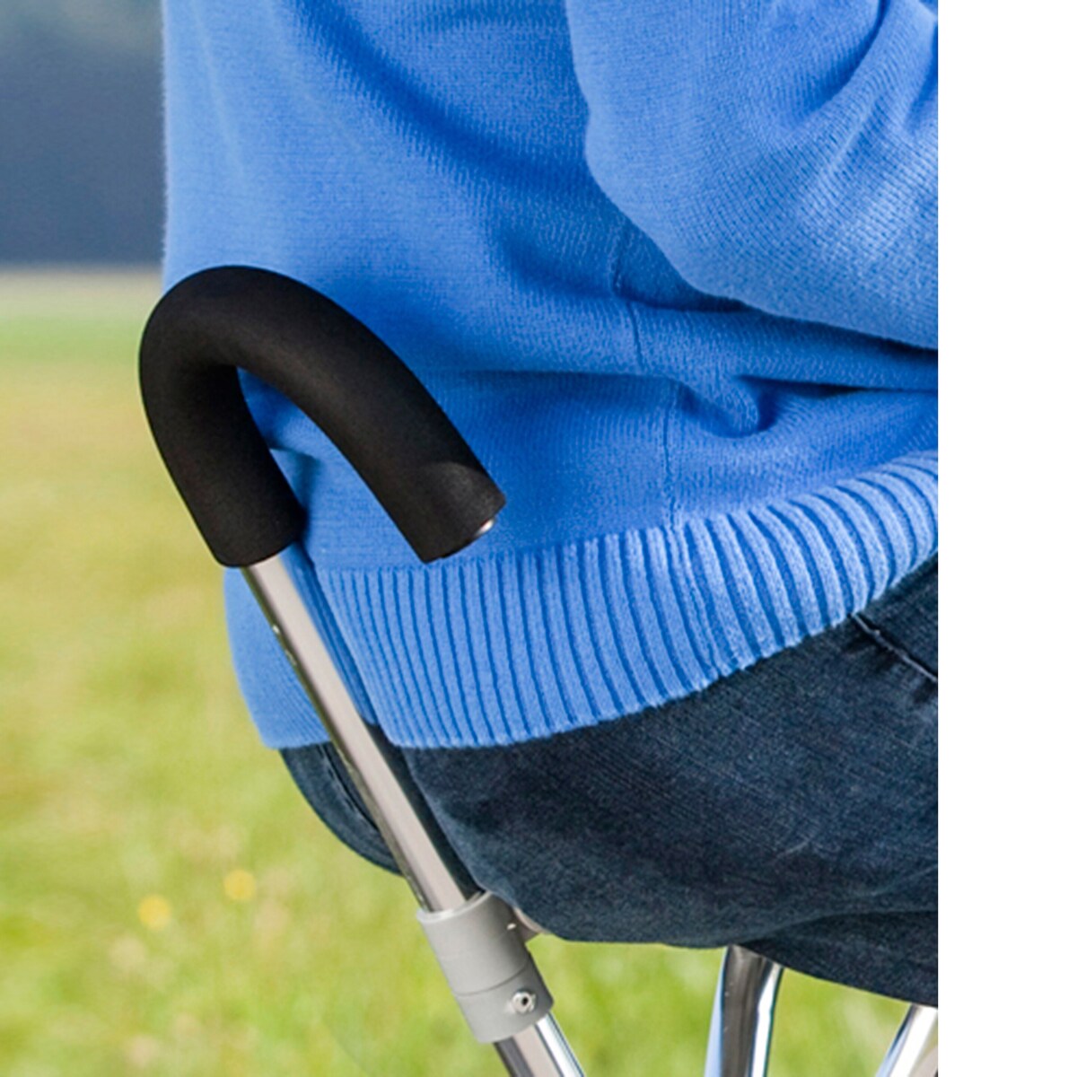 REHAFORUM MEDICAL - Aluminium wandelstok met zitje en drie poten ...