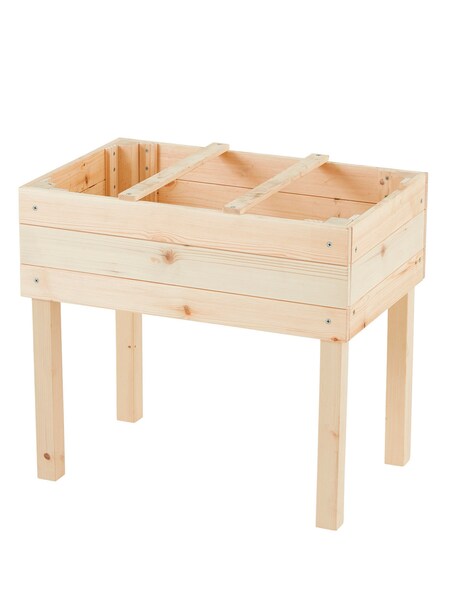 Vertbaudet - Pflanzkiste aus Holz, Hochbeet - beige