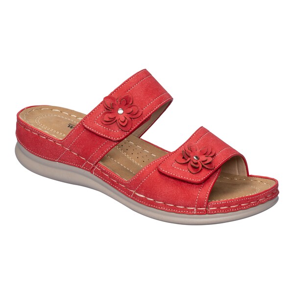 wonderwalk - Comfort klittenband-slipper “Annette” - rood