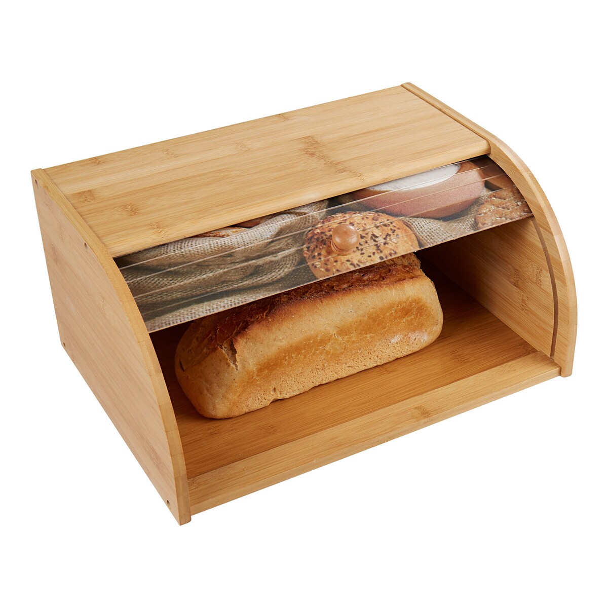 Huche à pain bambou avec couvercle coulissant