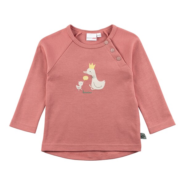 Bornino - Tiny Friends - Raglanshirt langarm Gänse - altrosa