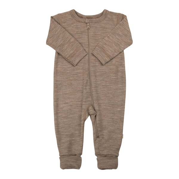 Joha - Overall mit Klappfuß Wolle/Seide - beige melange