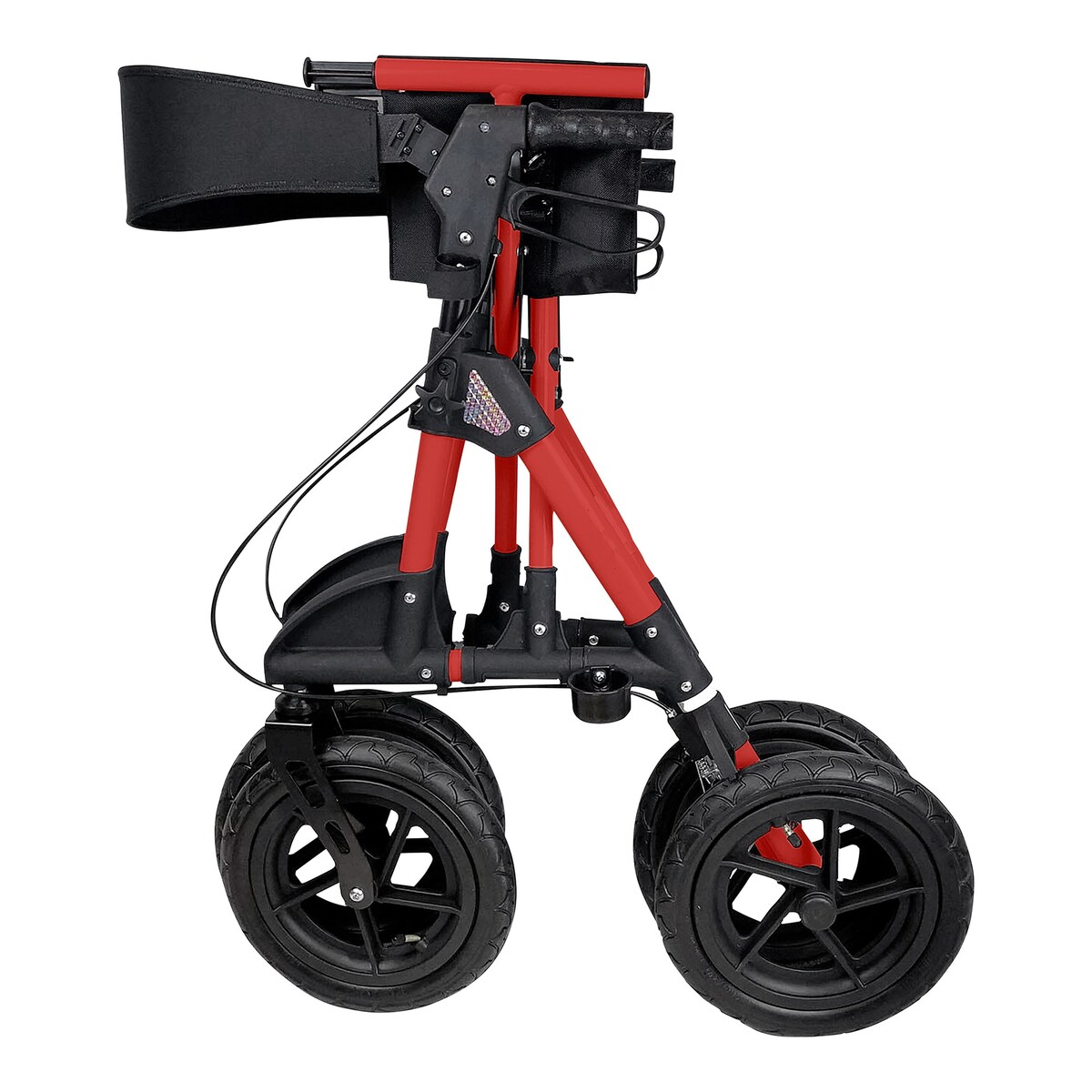 Antar - Aluminium Outdoor-Rollator mit Luftbereifung - AT51031 - rot