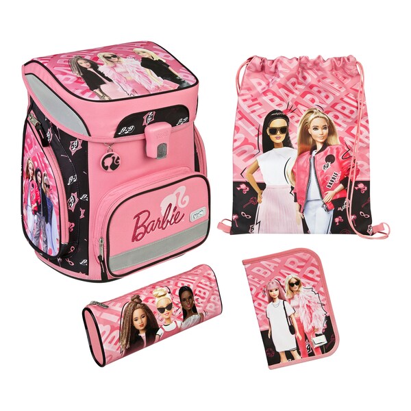 Scooli - Ensemble sac d'école EasyFit, 5 pièces - rose - Barbie