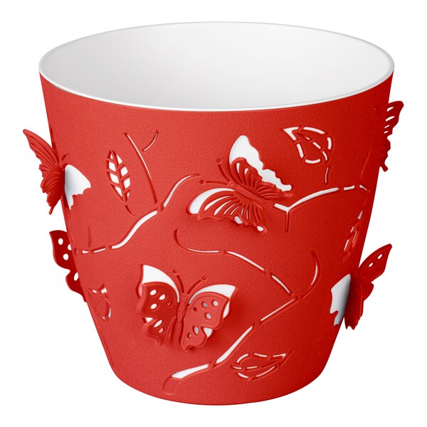 viva domo - Pot de fleurs 3D - rouge