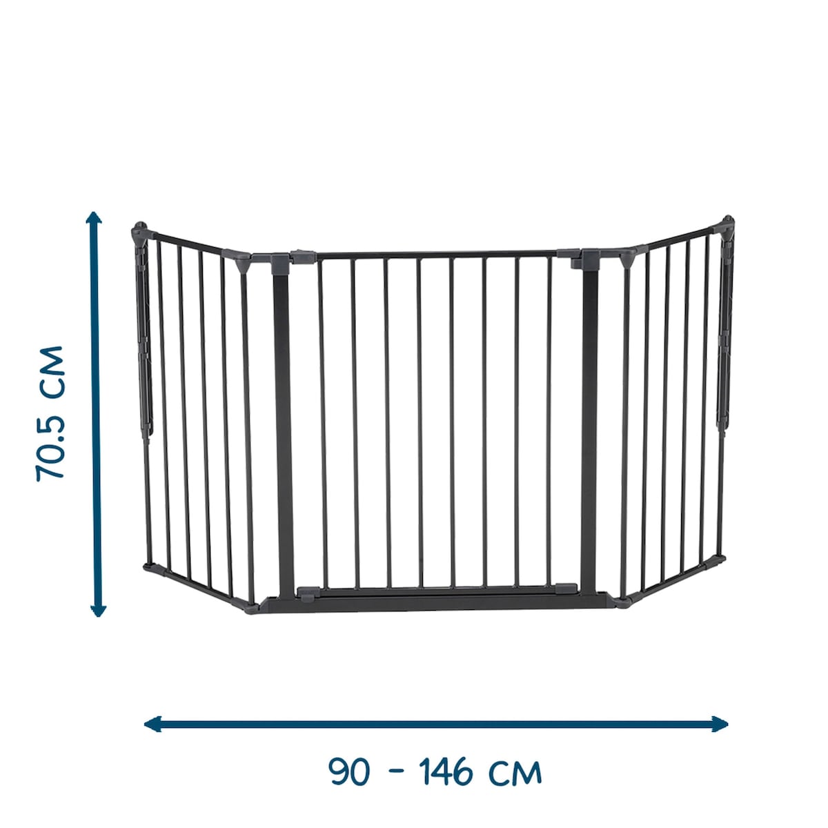 Baby Dan - Schutzgitter Flex M 90-146 cm - schwarz