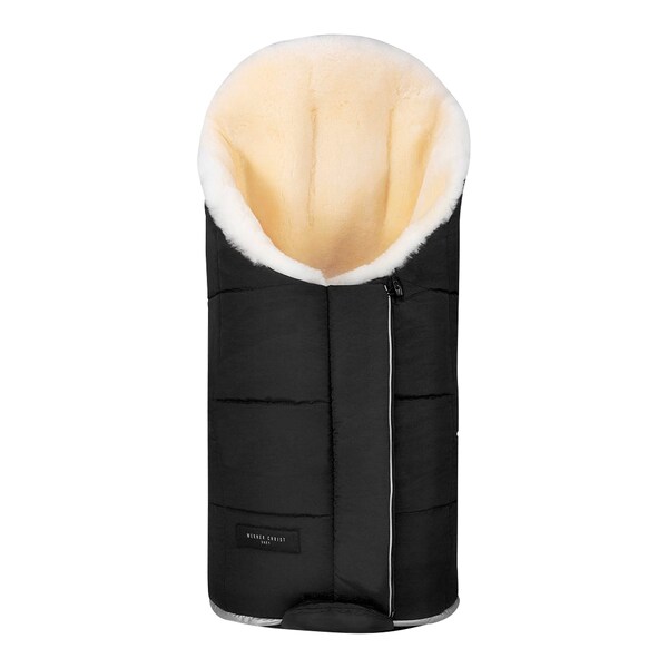 Werner Christ Baby - Lammfell-Fußsack TULA vario - black