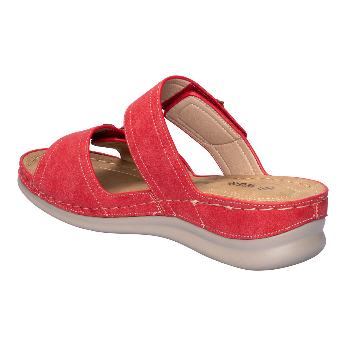 wonderwalk - Comfort klittenband-slipper “Annette” - rood