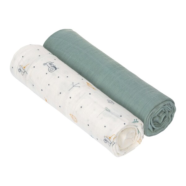 Lässig - 2er-Pack Mullwindeln Heavenly Soft Swaddle XL 120x120 cm ...